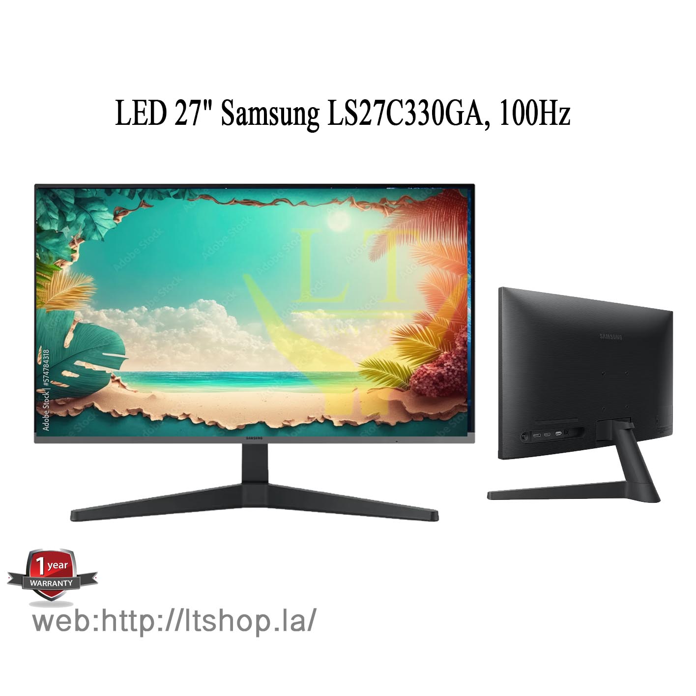 LED 27" Samsung LS27C330GA, 100Hz
