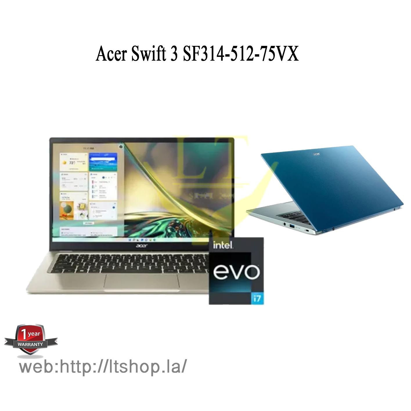 Acer Swift 3 SF314-512-75VX (Iris Blue) - Core i7-1260P
